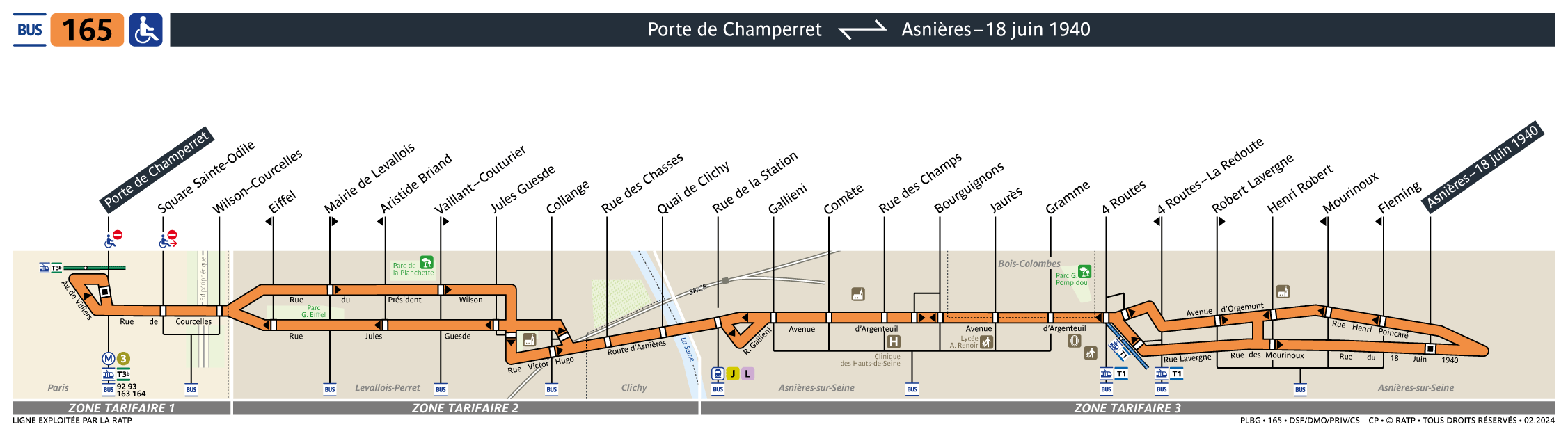 Bus 165 Map RATP Bus 165 Map RATP