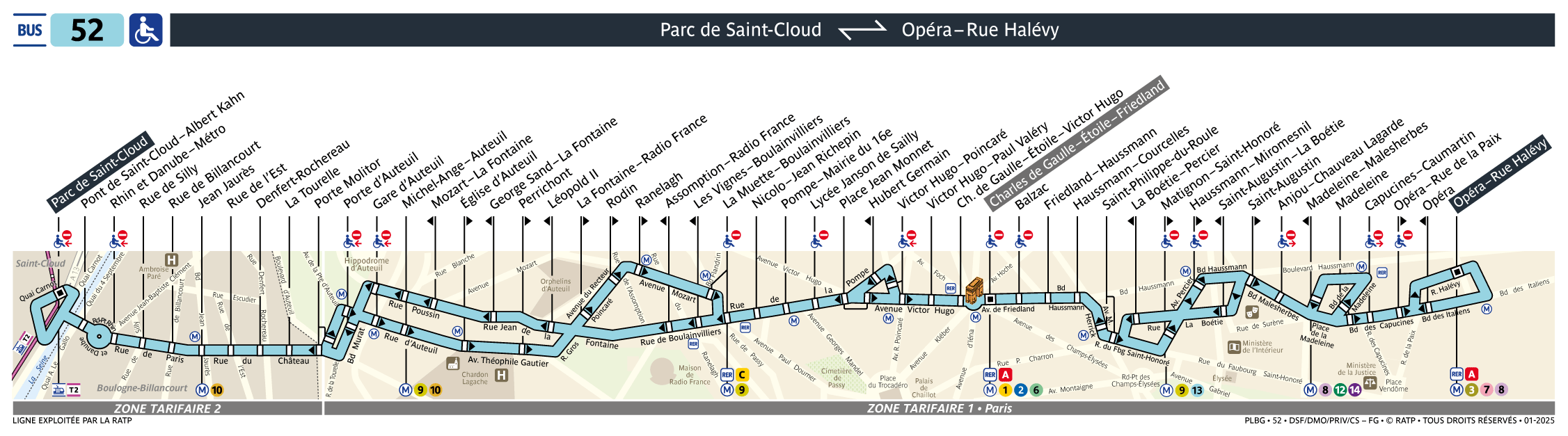 Bus 52 Map RATP Bus 52 Map RATP